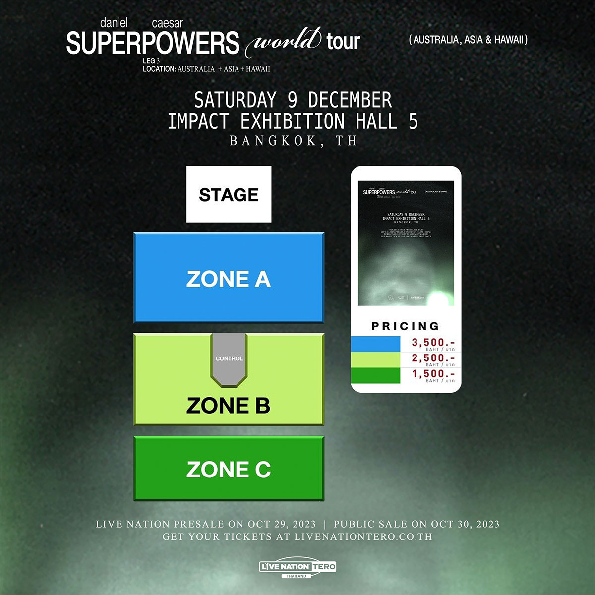 เตรียมพบกับ Daniel Caesar ใน Superpowers World Tour Leg 3: Australia + Asia + Hawaii in Bangkok