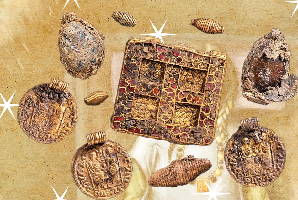 พบสร้อยคอทองฝังอัญมณีของหญิงแองโกล-แซกซอนผู้สูงศักดิ์ในอังกฤษ